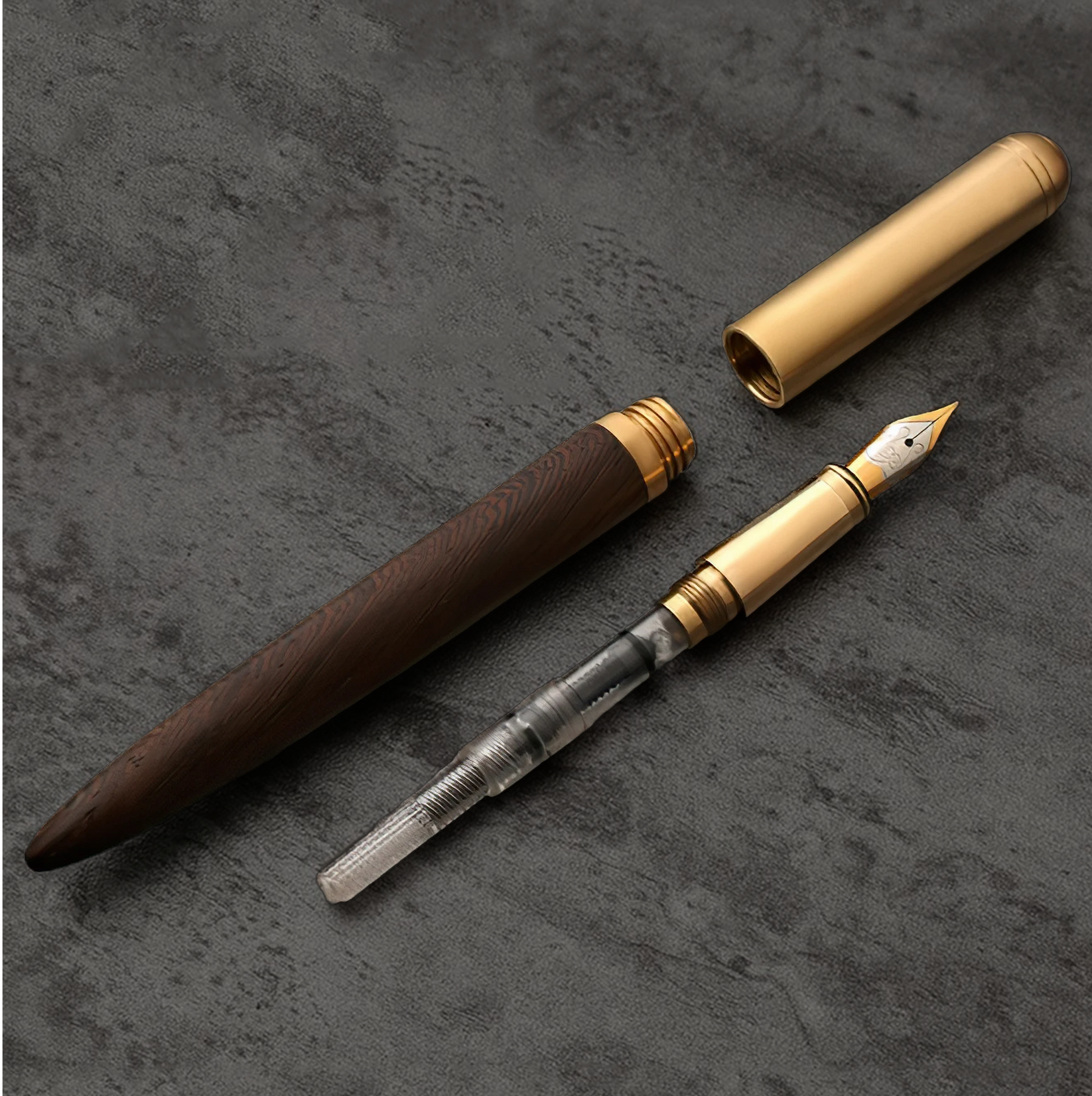 The Original Vintage Brass and Wood Fountain Pen – Frederick 𝔉 Fölsch